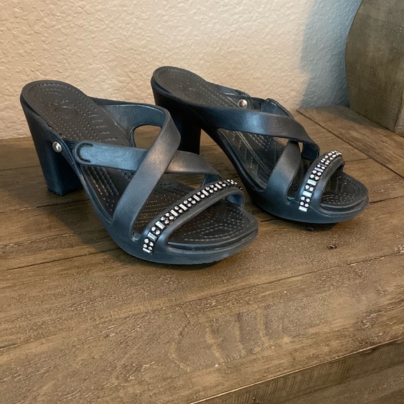 CROCS | Shoes | Crocs Cyprus Iv Heels Rhinestones 7 | Poshmark